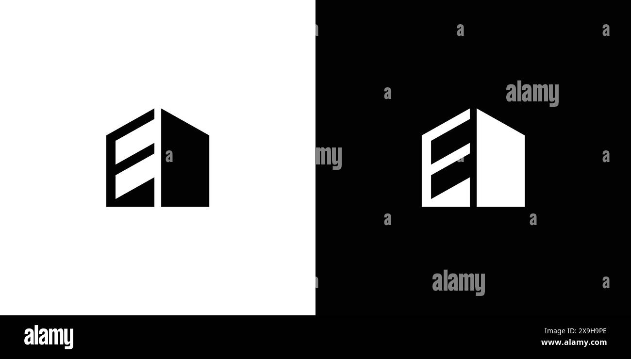 The E house logo design is unique and modern Stock Vector Image & Art ...