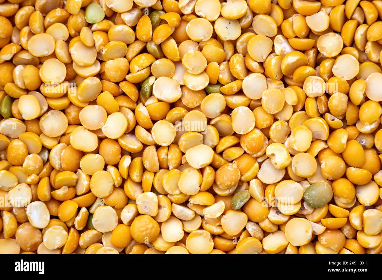 Split pea background. Food background of legumes. Close-up view of ...