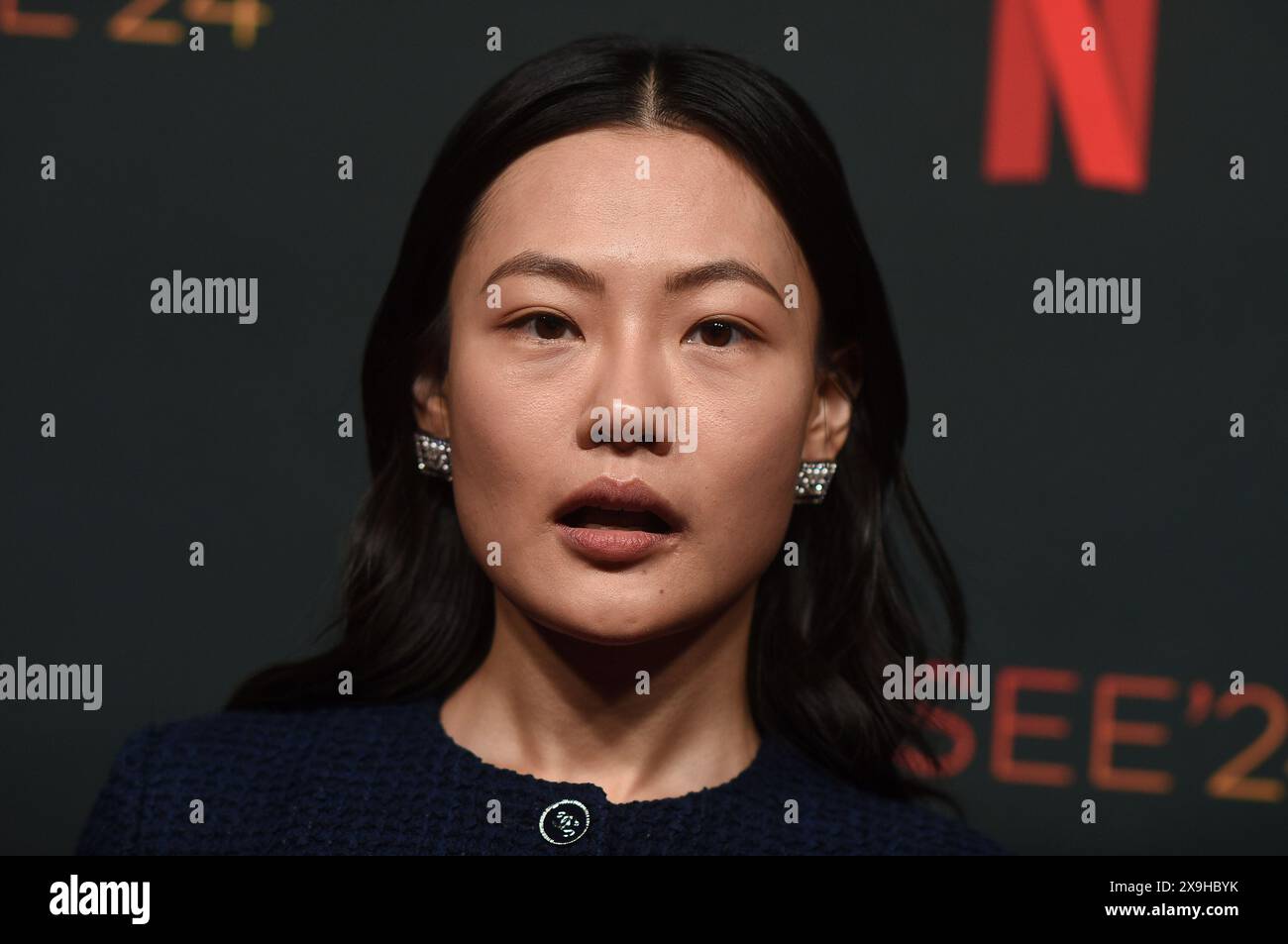 Zine Tseng arrives at a screening of "3 Body Problem" on Friday, May 31 ...