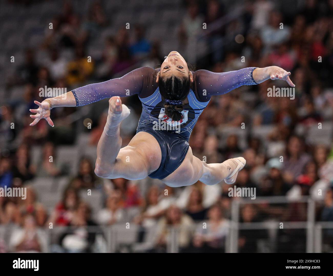 May 31, 2024: Kayla DiCello of Hills competes on the floor exercise ...