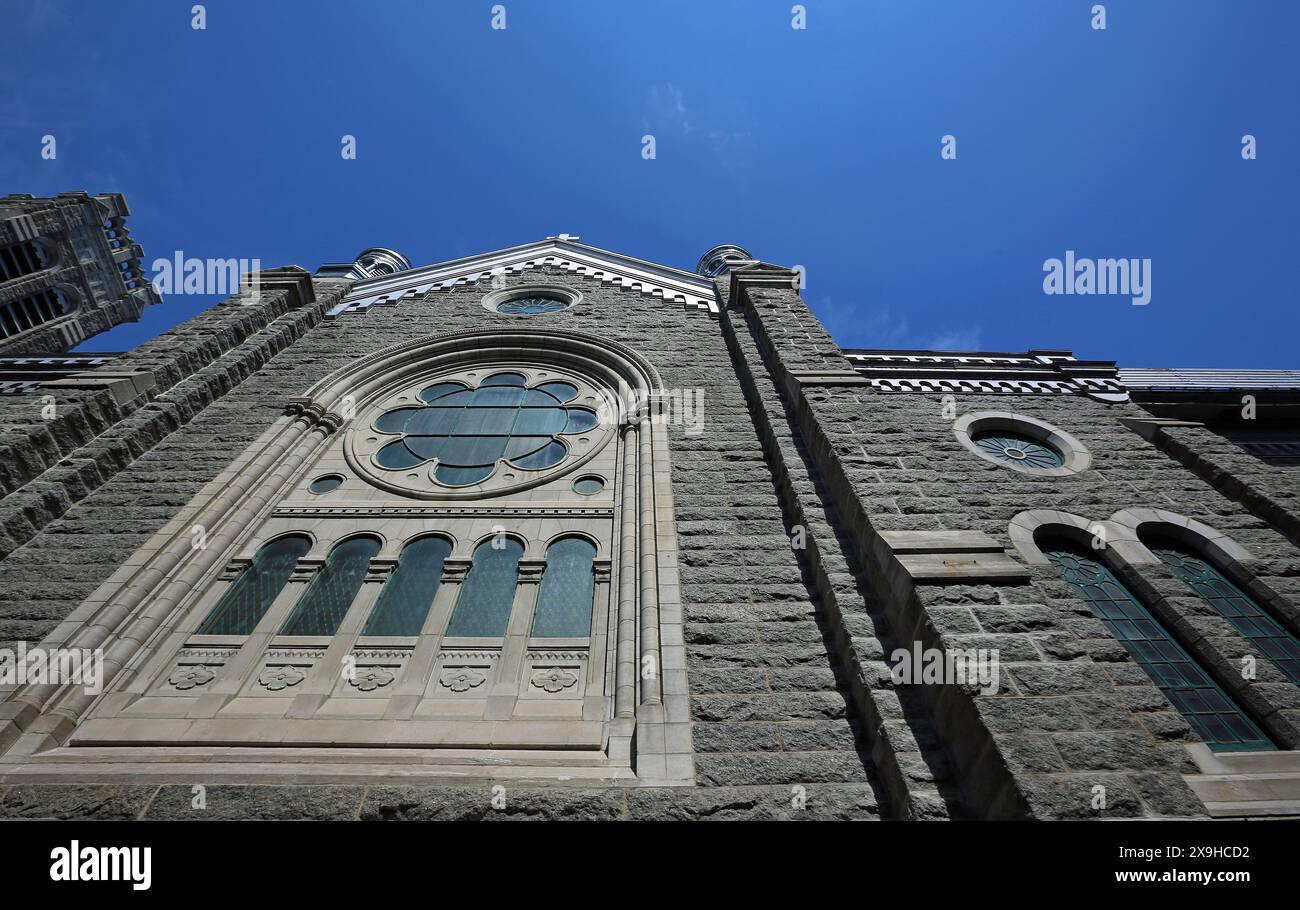 Front facade of St Roch church, Quebec City, Canada Stock Photo - Alamy