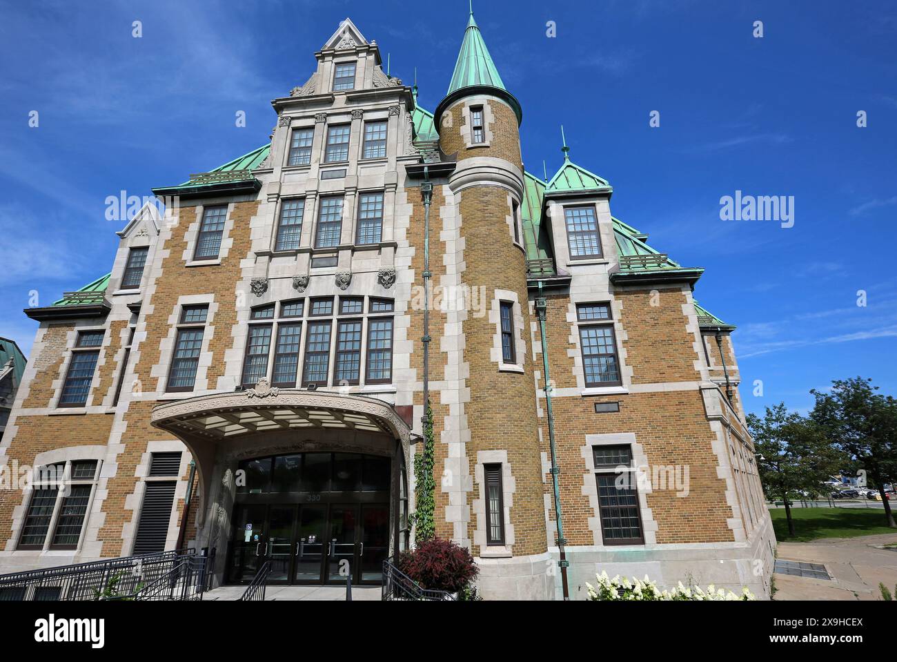 The front of Health and Welfare building in Quebec City, Canada Stock ...