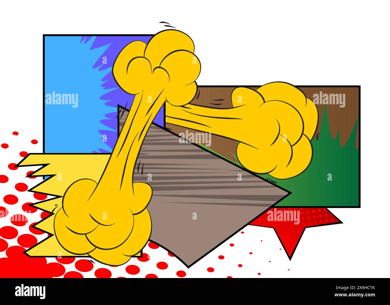 Awesome Cartoon Abstract Background, comic book page layout backdrop ...