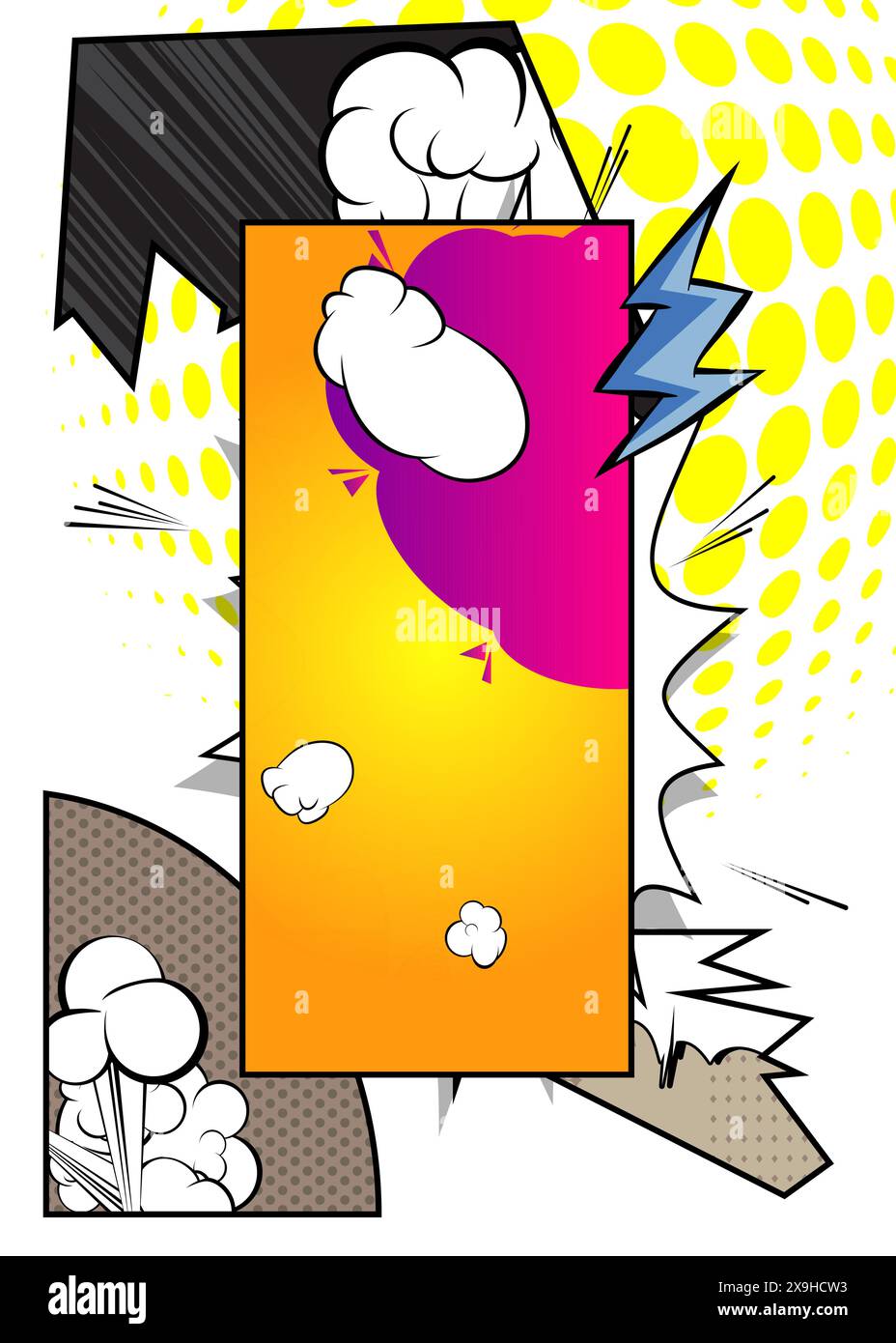 Awesome Cartoon Abstract Background, comic book page layout backdrop ...
