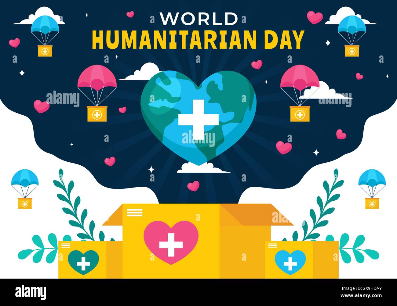 World Humanitarian Day Vector Illustration featuring a Global ...