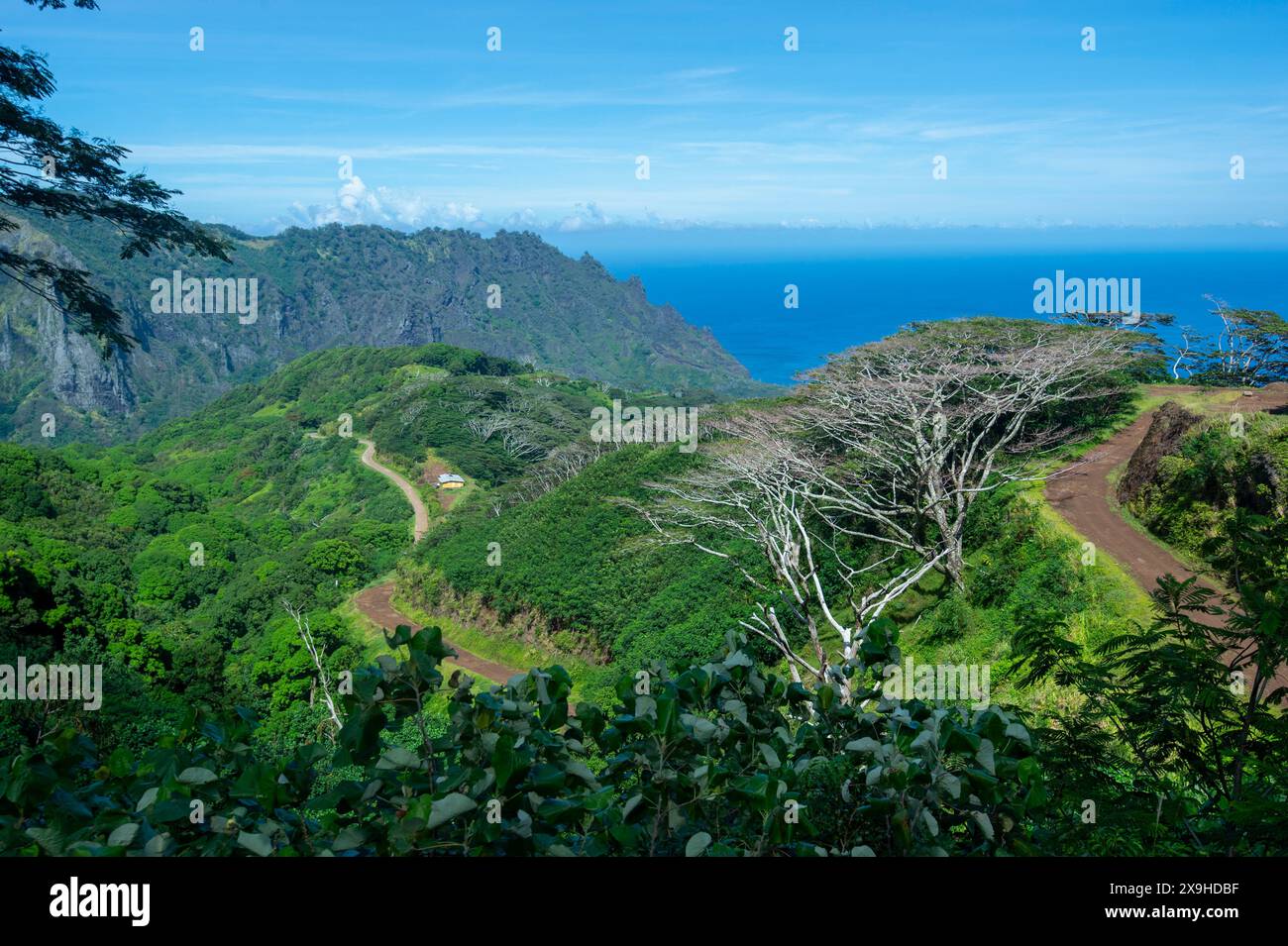Scenic view of Fatu Iva, Marquesas Islands, French Polynesia Stock ...