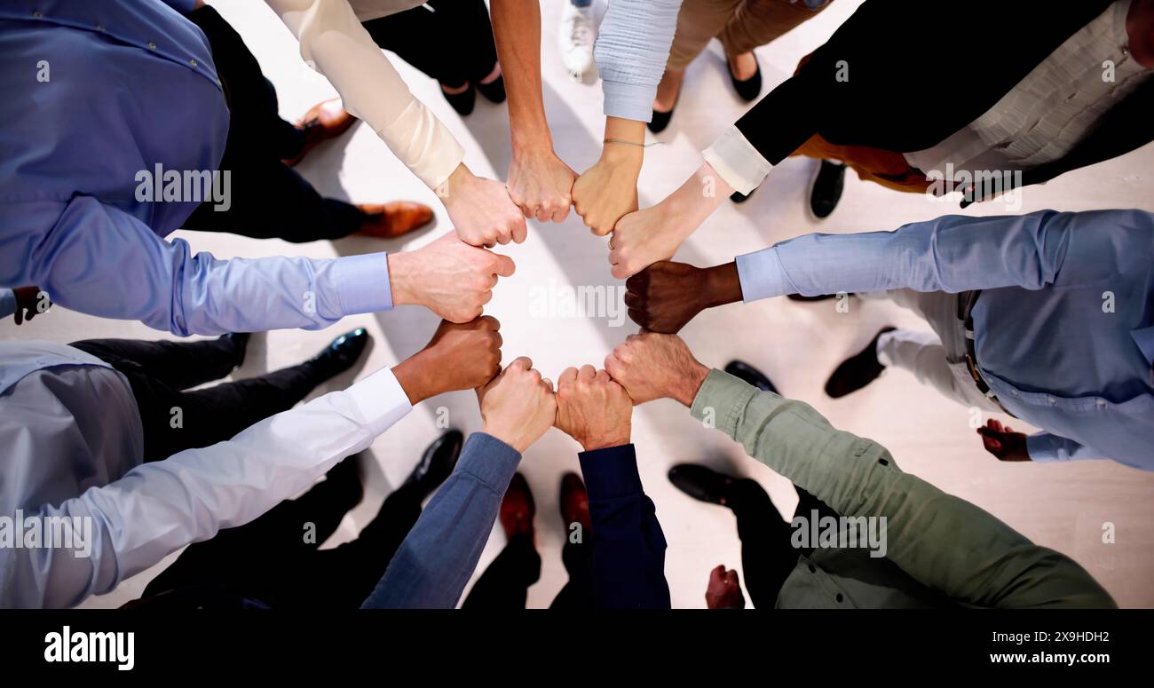 Diverse Multicultural Hand Stack In Circle. Multiracial Cohesive Hands ...