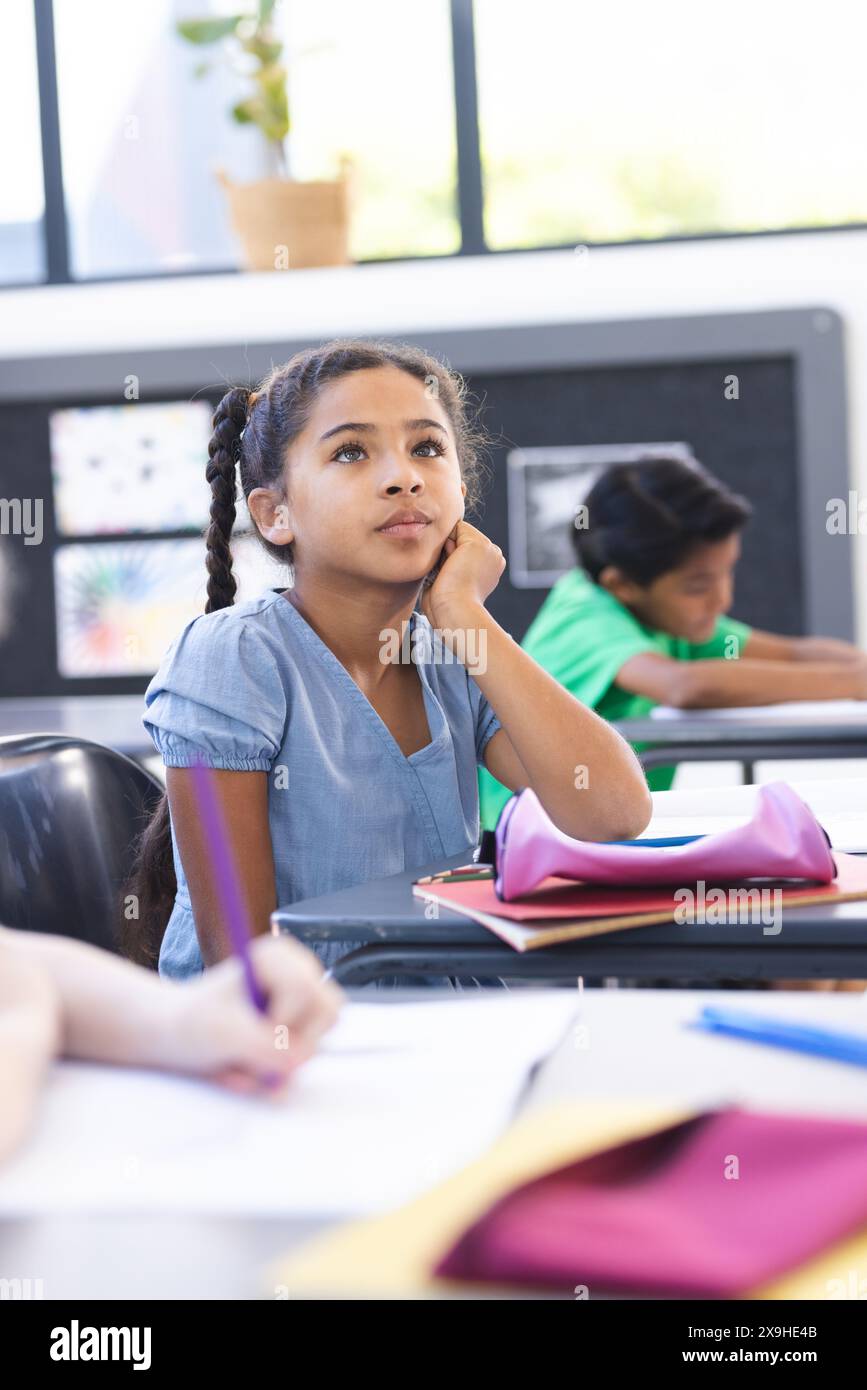 School classroom student girl thinking hi-res stock photography and ...
