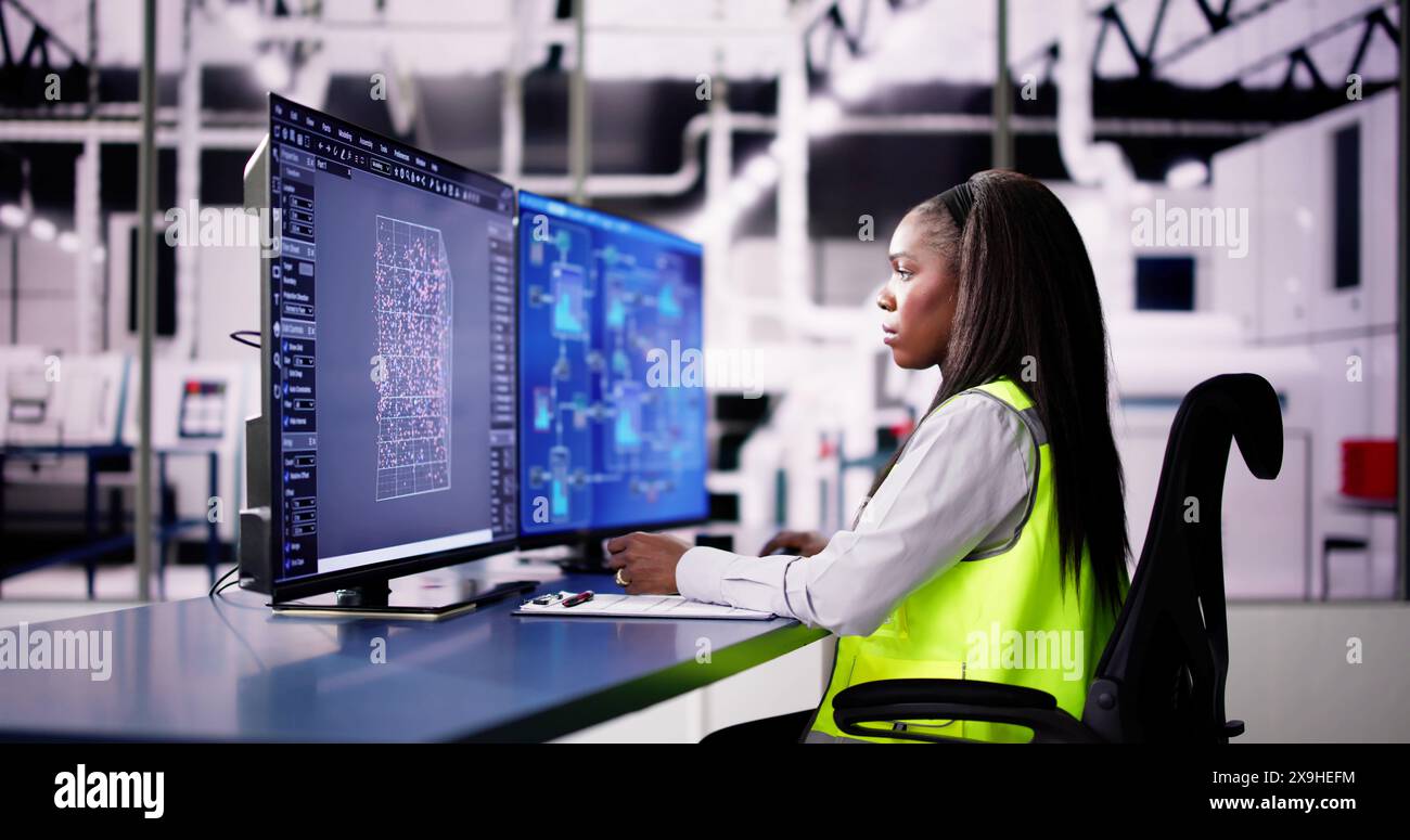 Industrial Automation System 3D Data Analytics In Cloud Stock Photo - Alamy