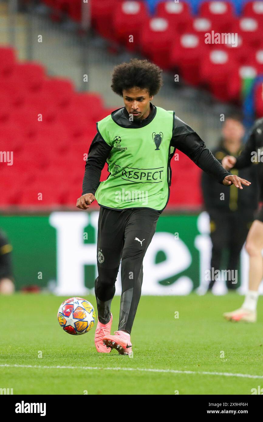 London, UK. 31st May, 2024. Karim Adeyemi of Borussia Dortmund seen ...