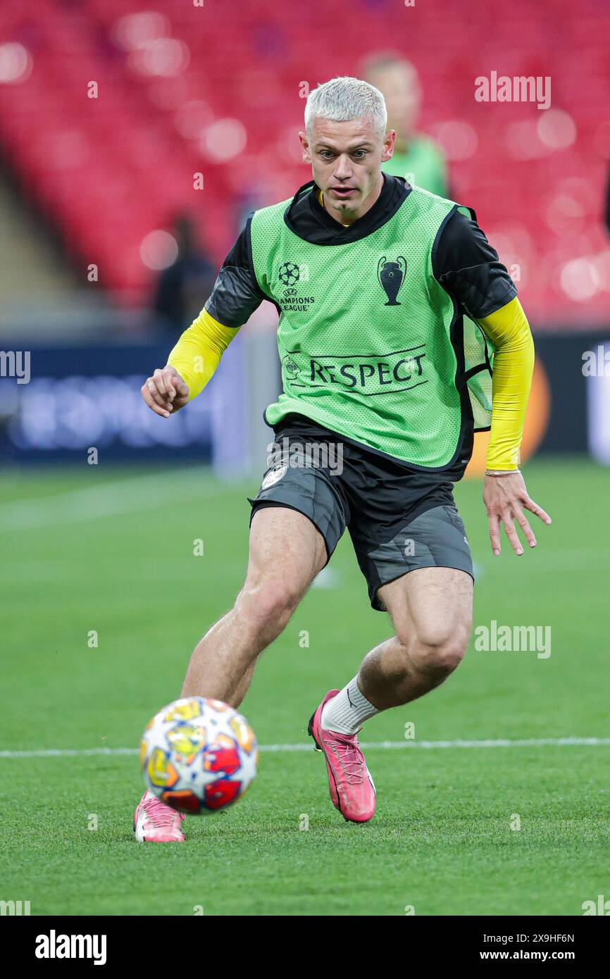 London, UK. 31st May, 2024. Julian Ryerson of Borussia Dortmund in ...
