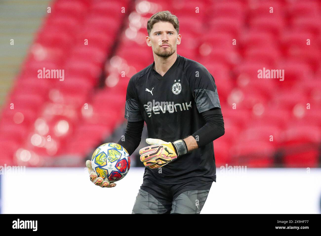 London, UK. 31st May, 2024. Gregor Kobel of Borussia Dortmund seen ...