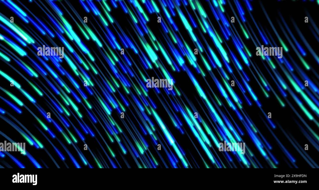 Image of blue light trails over black background Stock Photo - Alamy