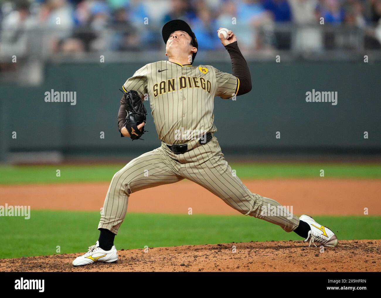 MAY 31, 2024: San Diego Padres pitcher Yuki Matsui (1) comes in as a ...