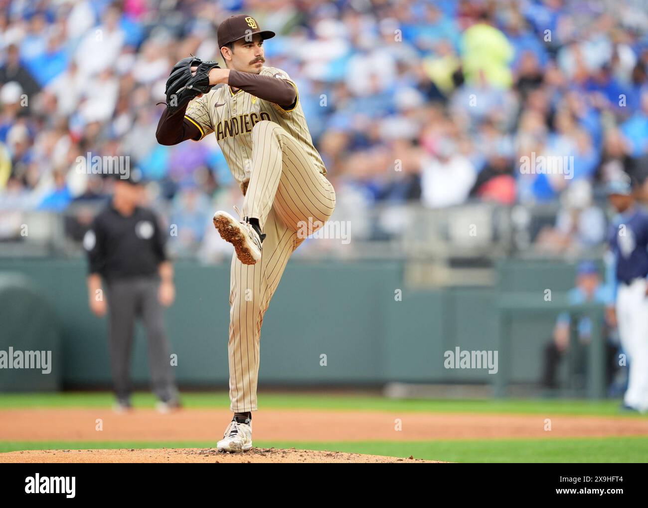 MAY 31, 2024: San Diego Padres pitcher Dylan Cease (84) shows off his ...
