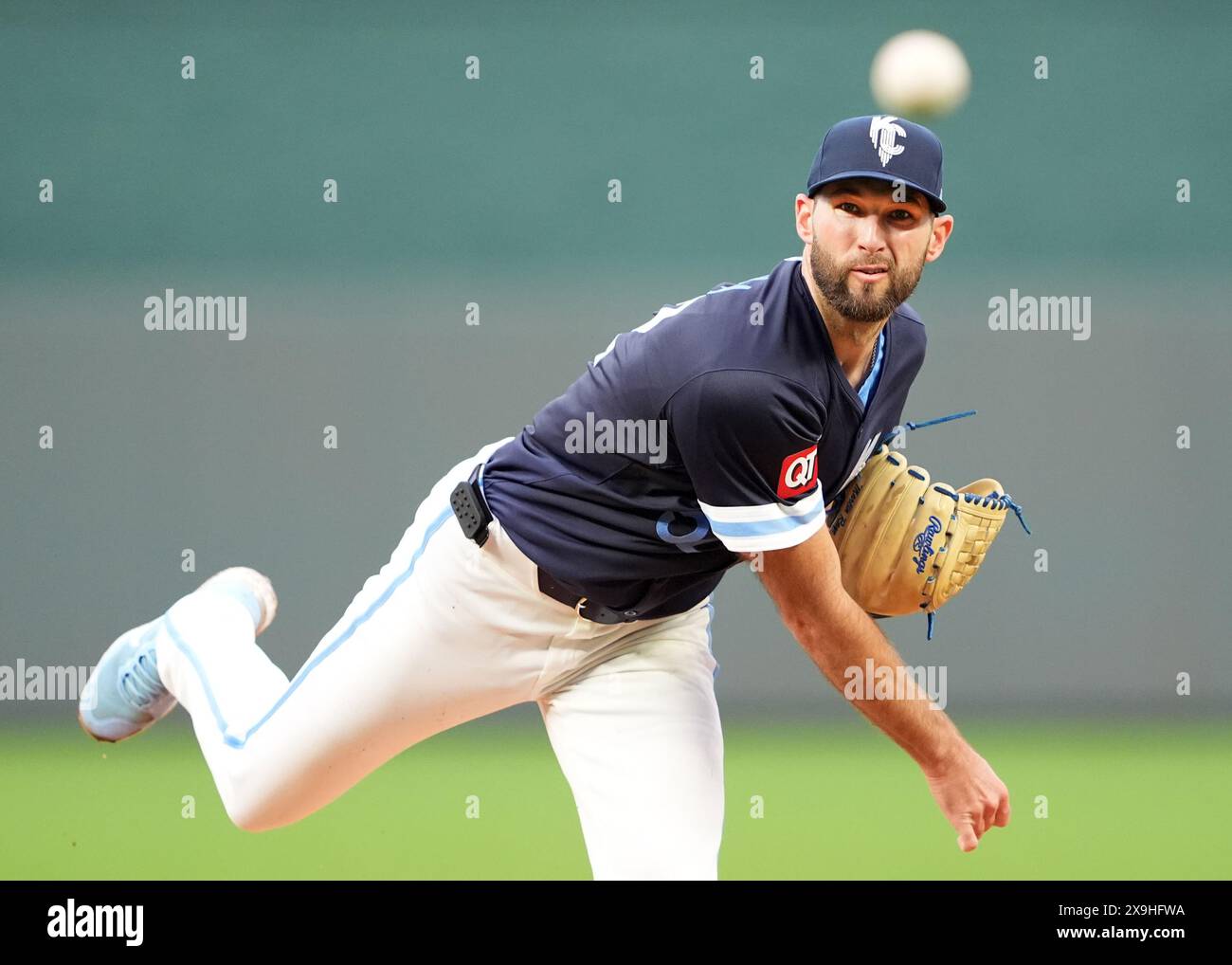 MAY 31, 2024: Kansas City Royals pitcher Michael Wacha (52) delivers a ...