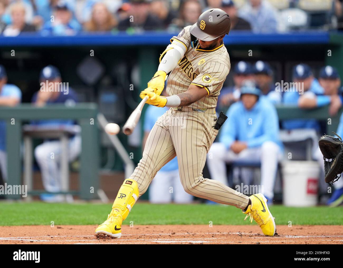 MAY 31, 2024: San Diego Padres outfielder Jurickson Profar (10) drives ...