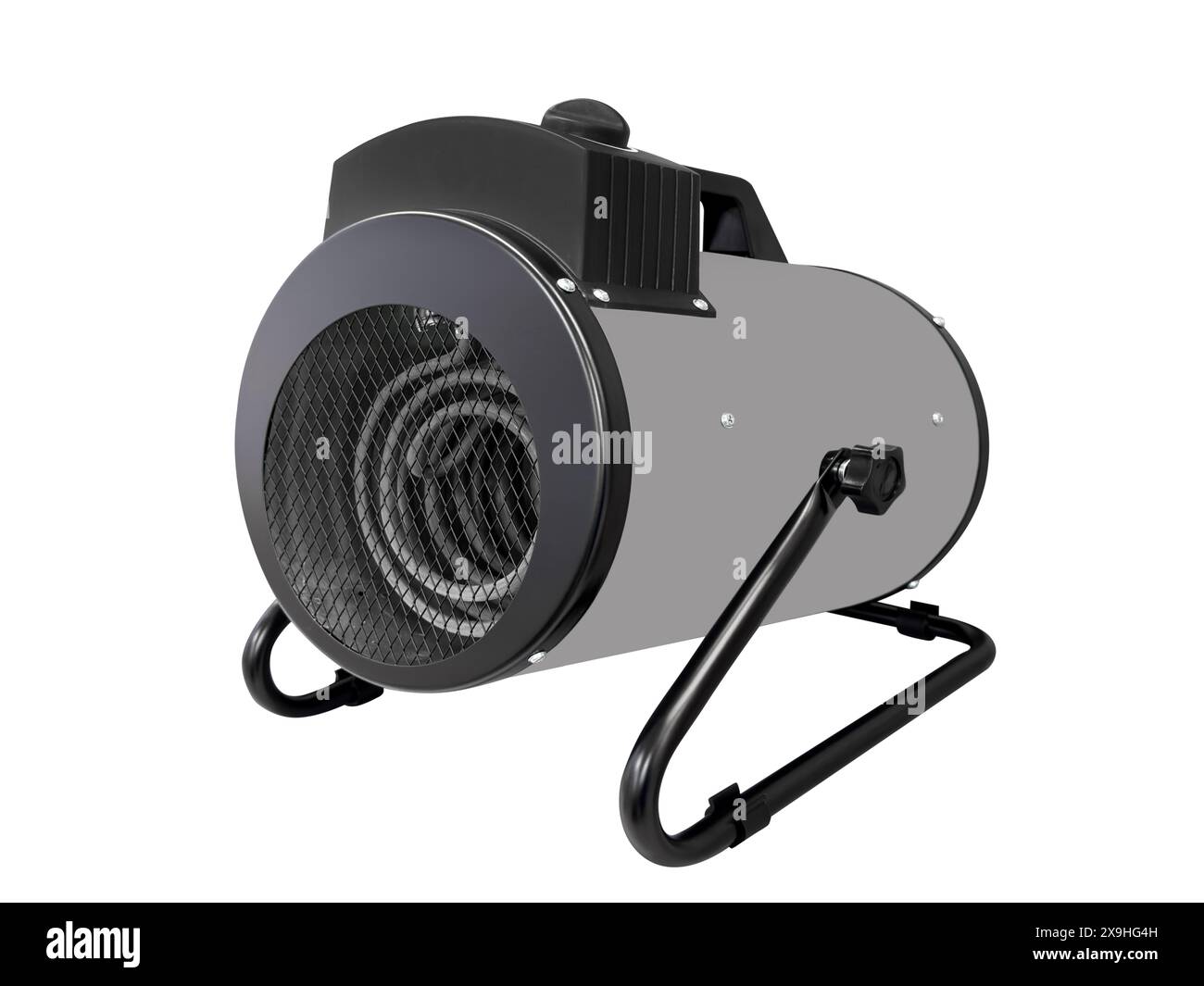 Industrial heat gun for heating large spaces isolated on white ...