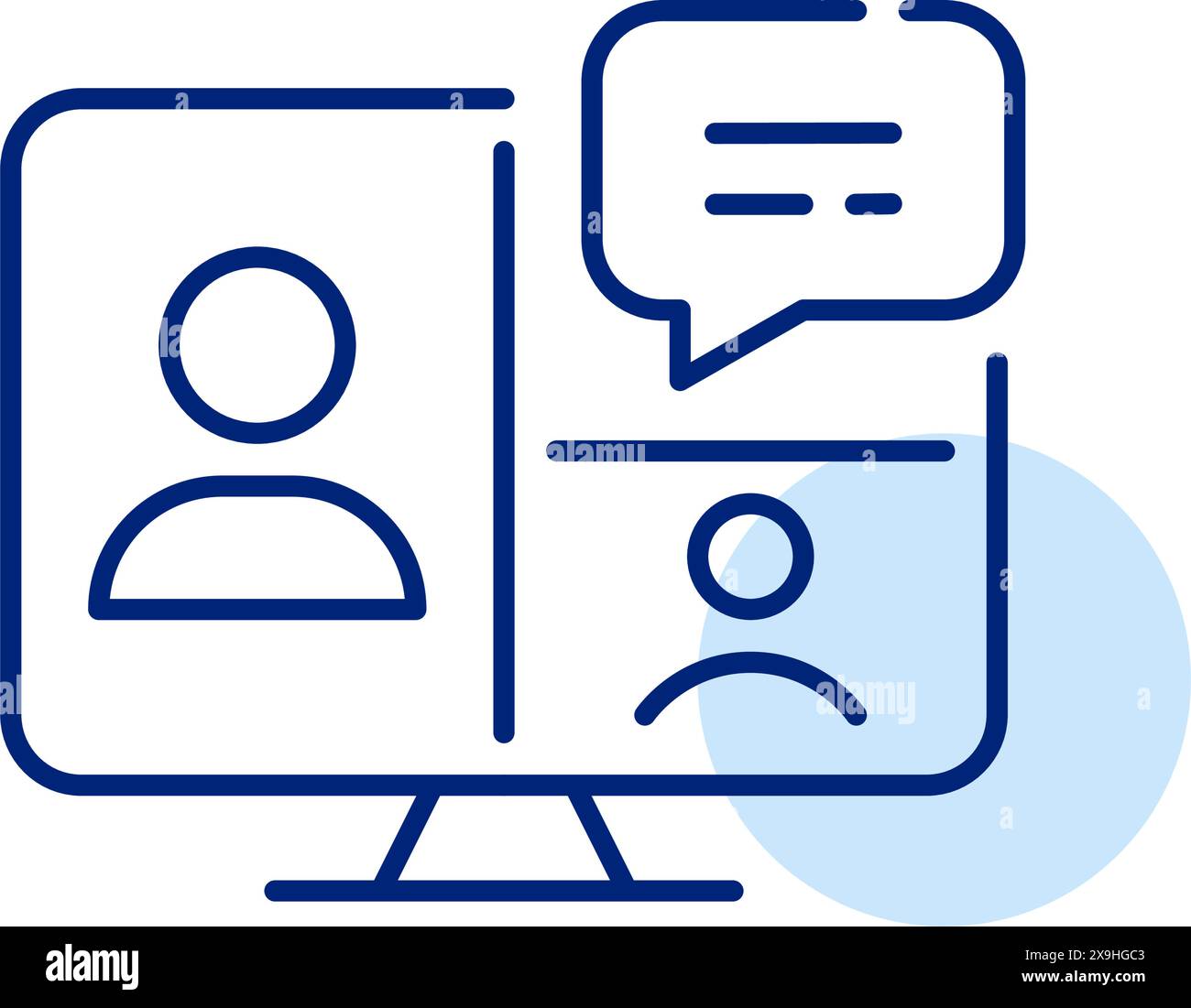 Online video conference call. Chat-based classroom, distant education ...