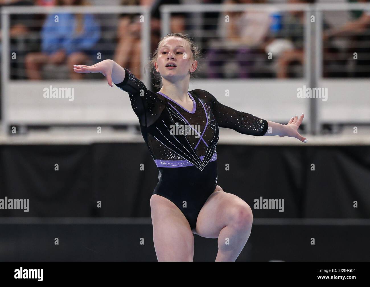 May 31, 2024: Ashlee Sullivan of Metroplex Gym competes on the floor ...