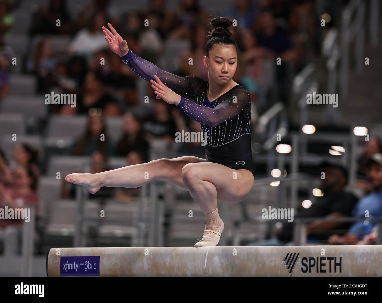 May 31, 2024: Jayla Hang of Pacific Reign competes on the balance beam ...