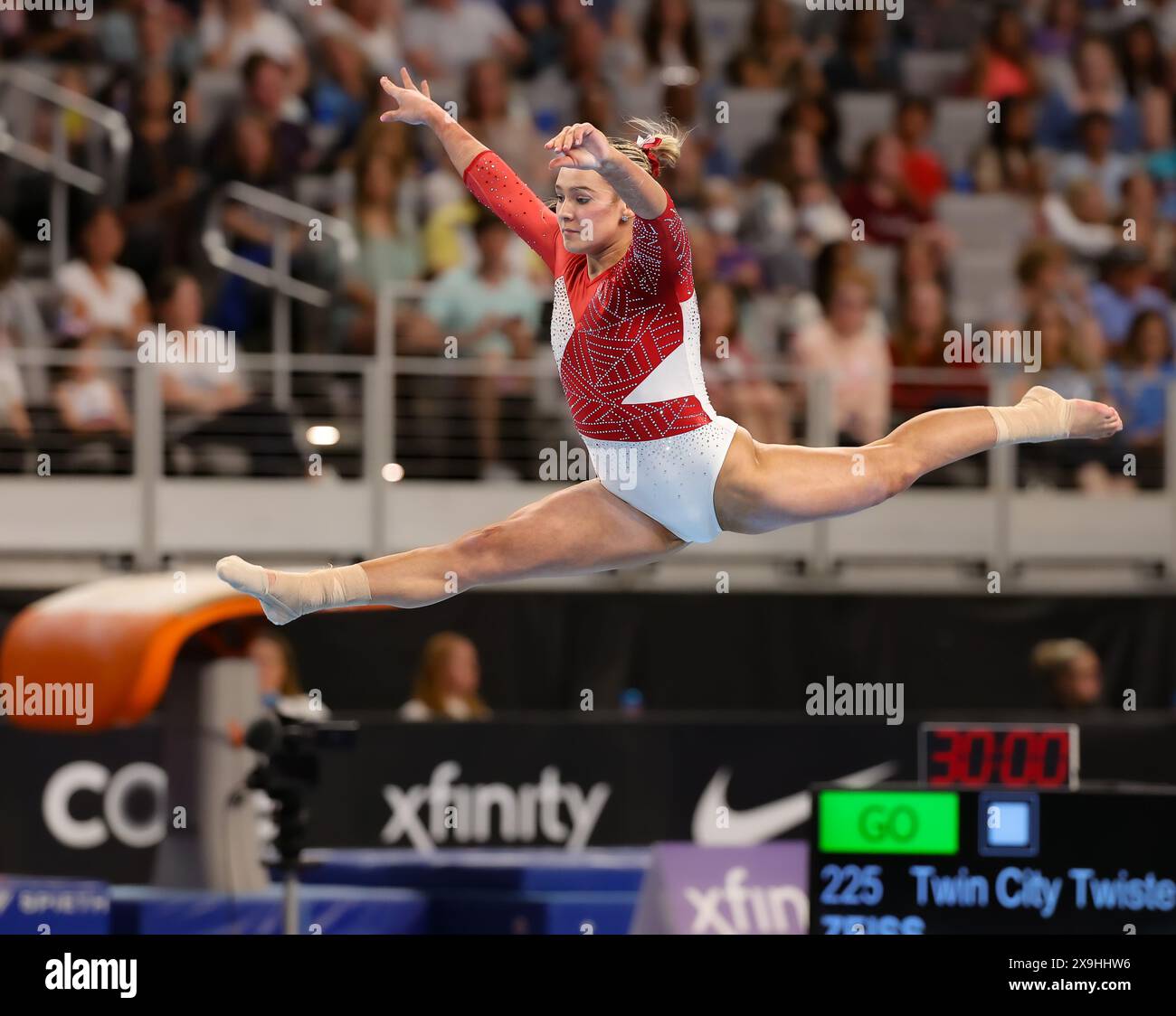 May 31, 2024: Lexi Zeiss competes on the floor exercise during the ...