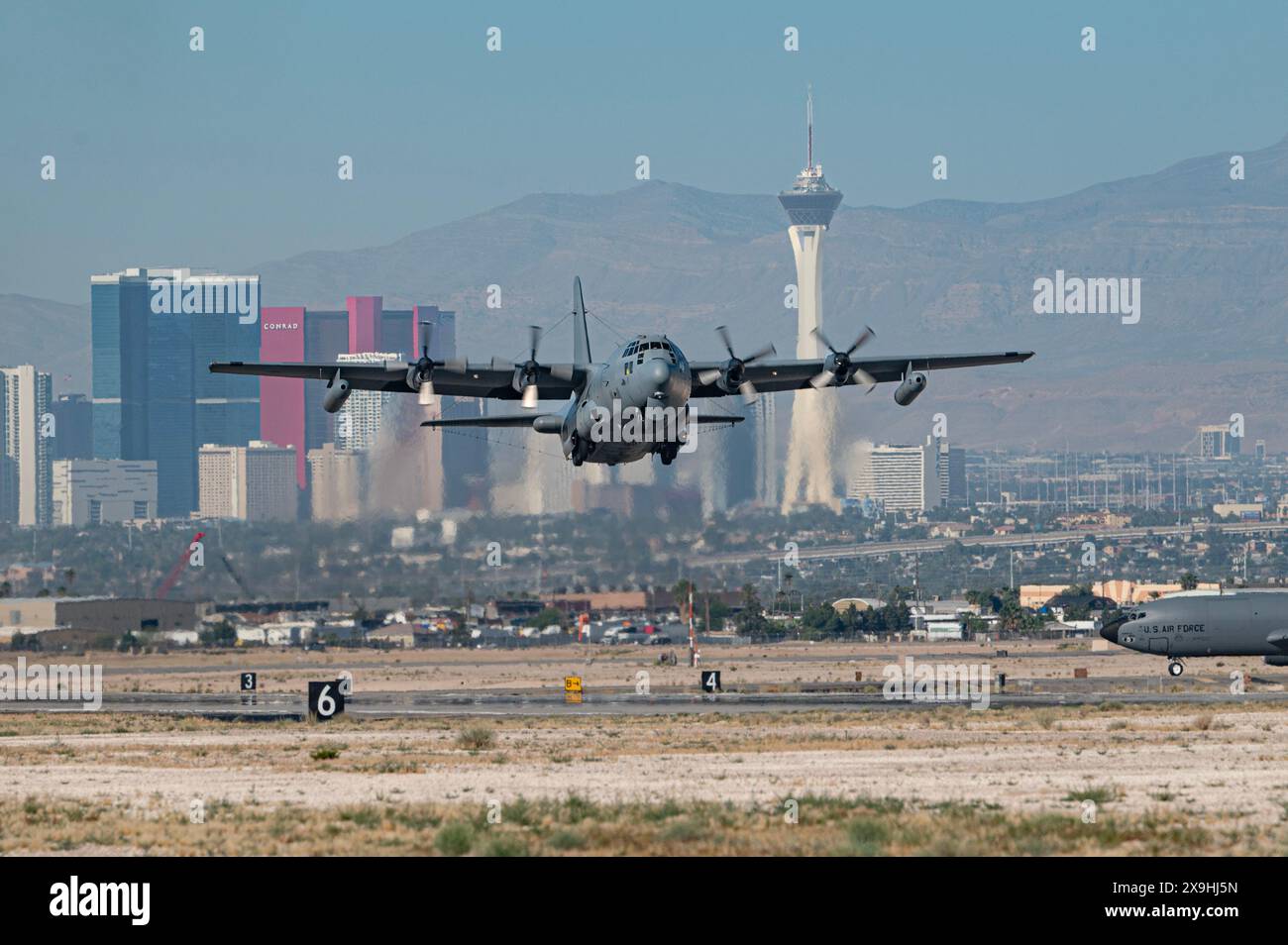 An AC-130J Ghostrider takes off for a Weapons School Integration ...