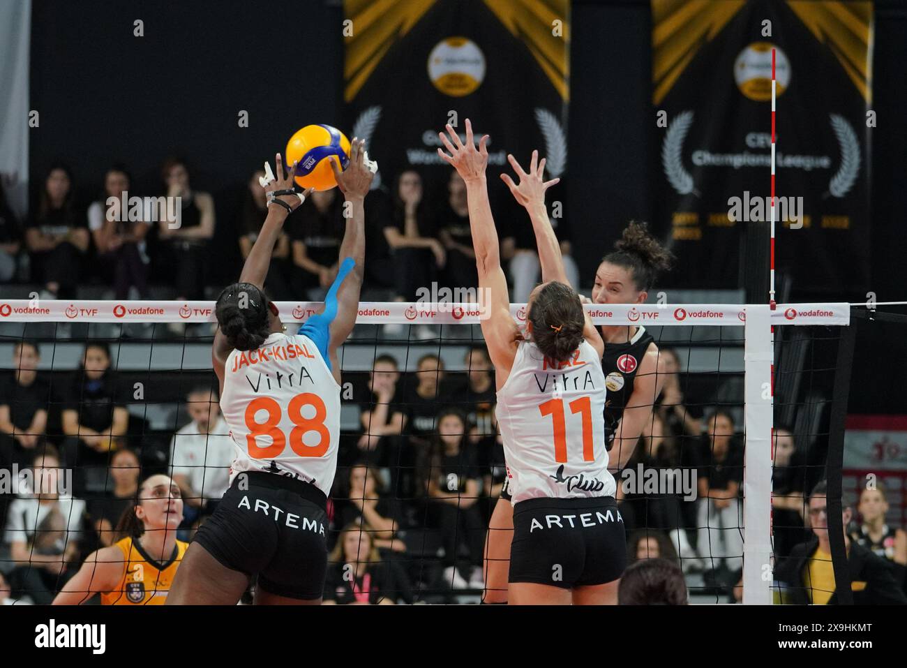 ISTANBUL, TURKIYE - OCTOBER 25, 2023: Sinead Jack-Kisal and Naz Aydemir ...