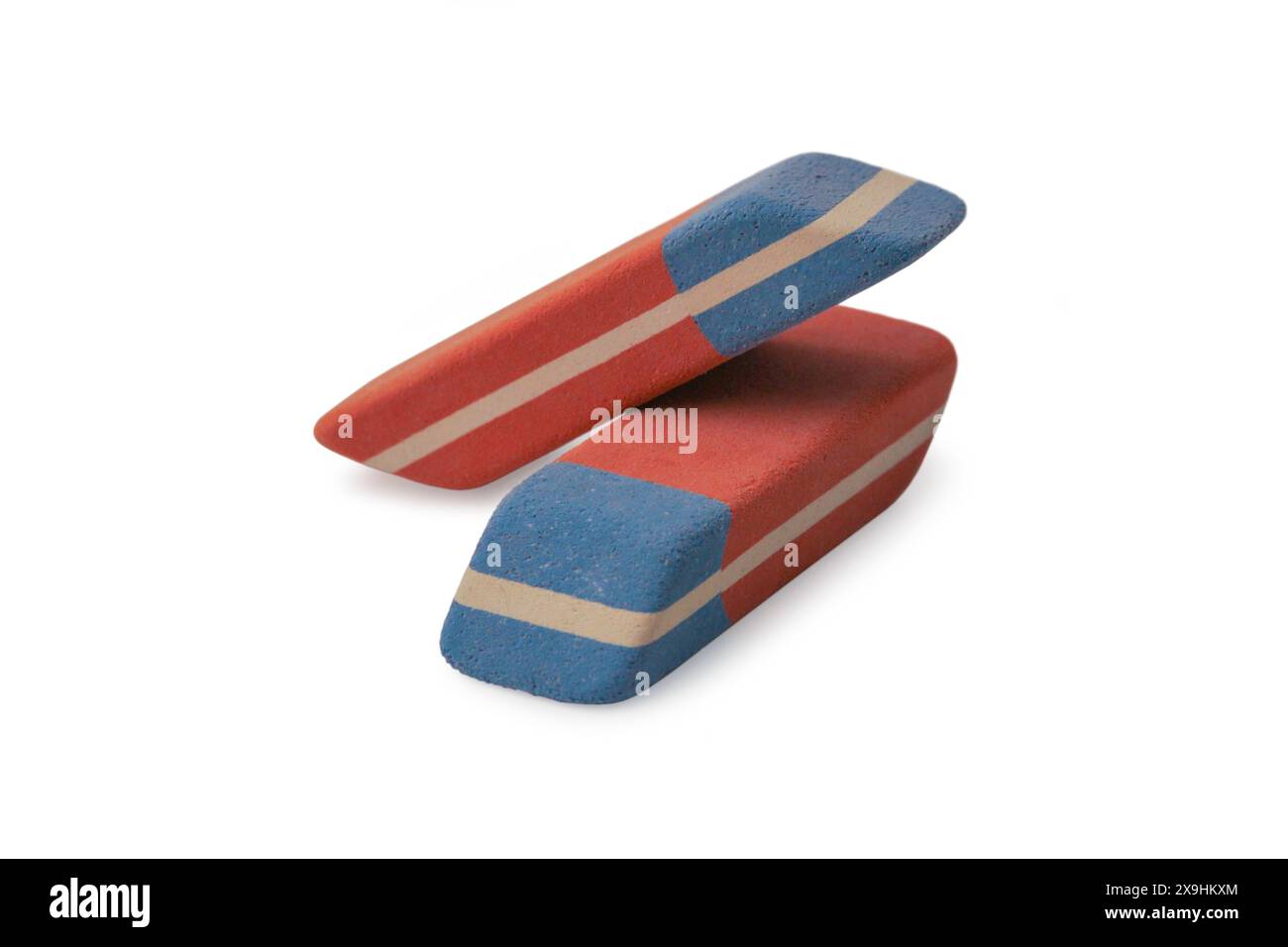 Student erasers isolated on white background Stock Photo - Alamy
