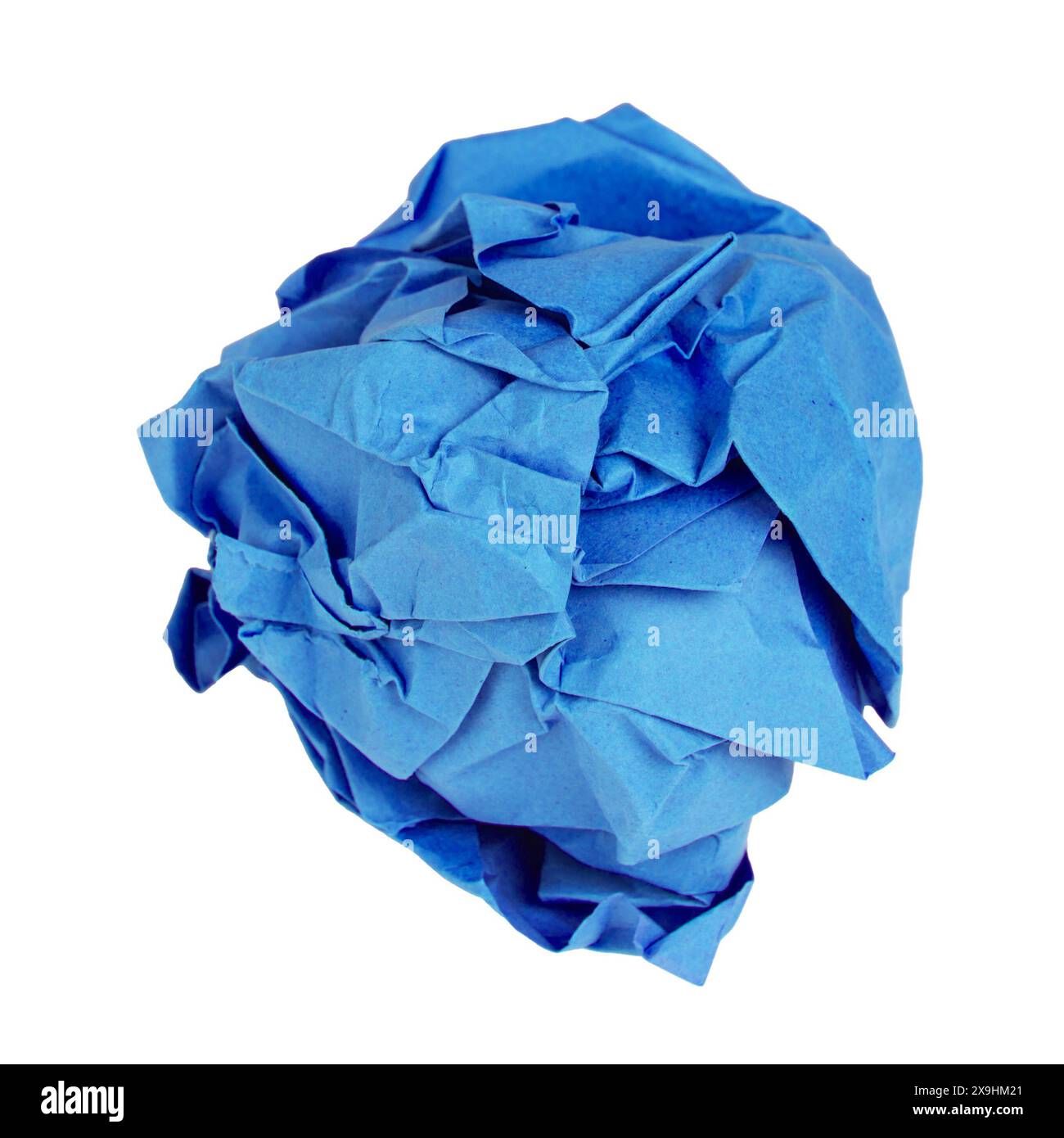 Recycled crumpled blue paper hi-res stock photography and images - Alamy