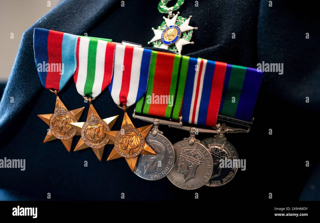 D-Day Veteran Peter Belcher at Broughton House in Salford, ahead of the ...