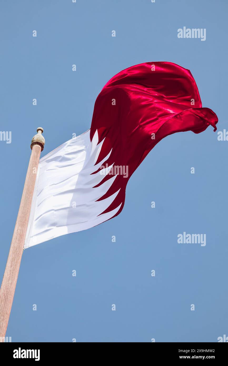 Qatar official flag country hi-res stock photography and images - Alamy