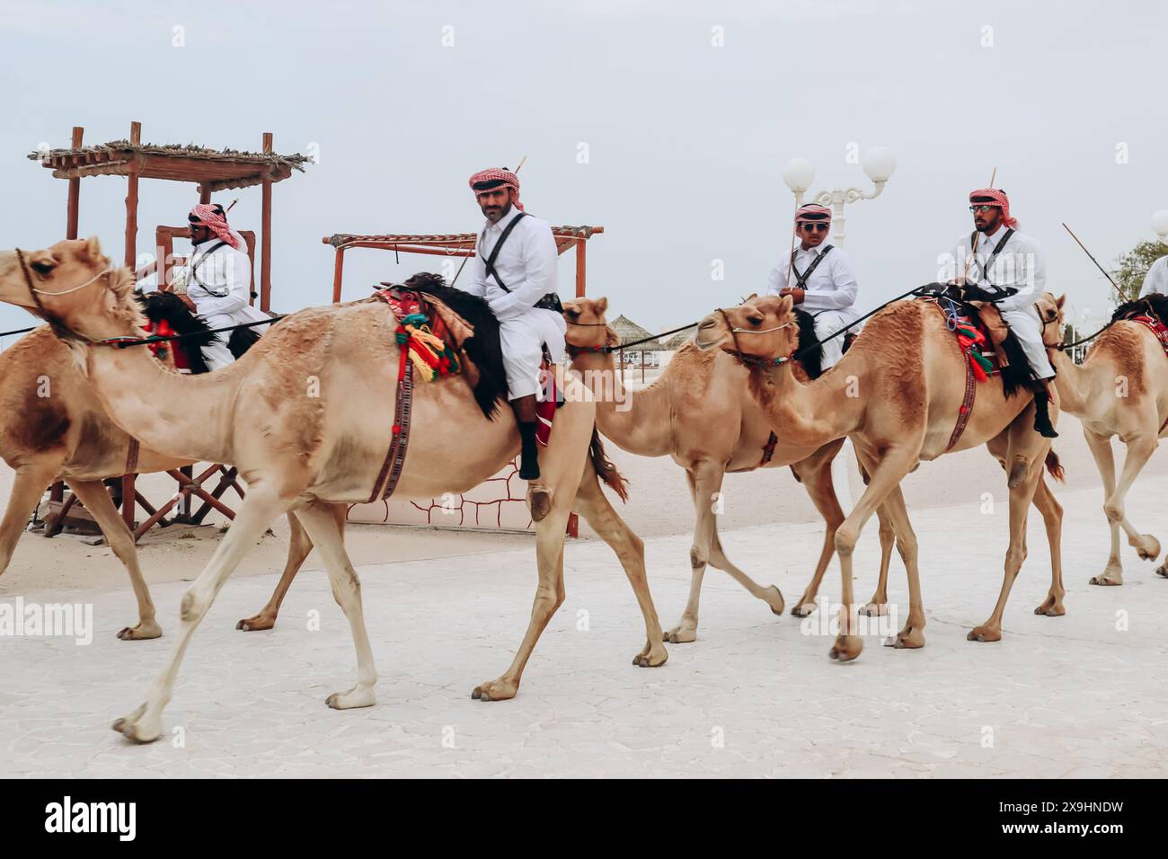 Doha, Qatar - 1 May 2024: Mounted police in Doha, Qatar Stock Photo - Alamy