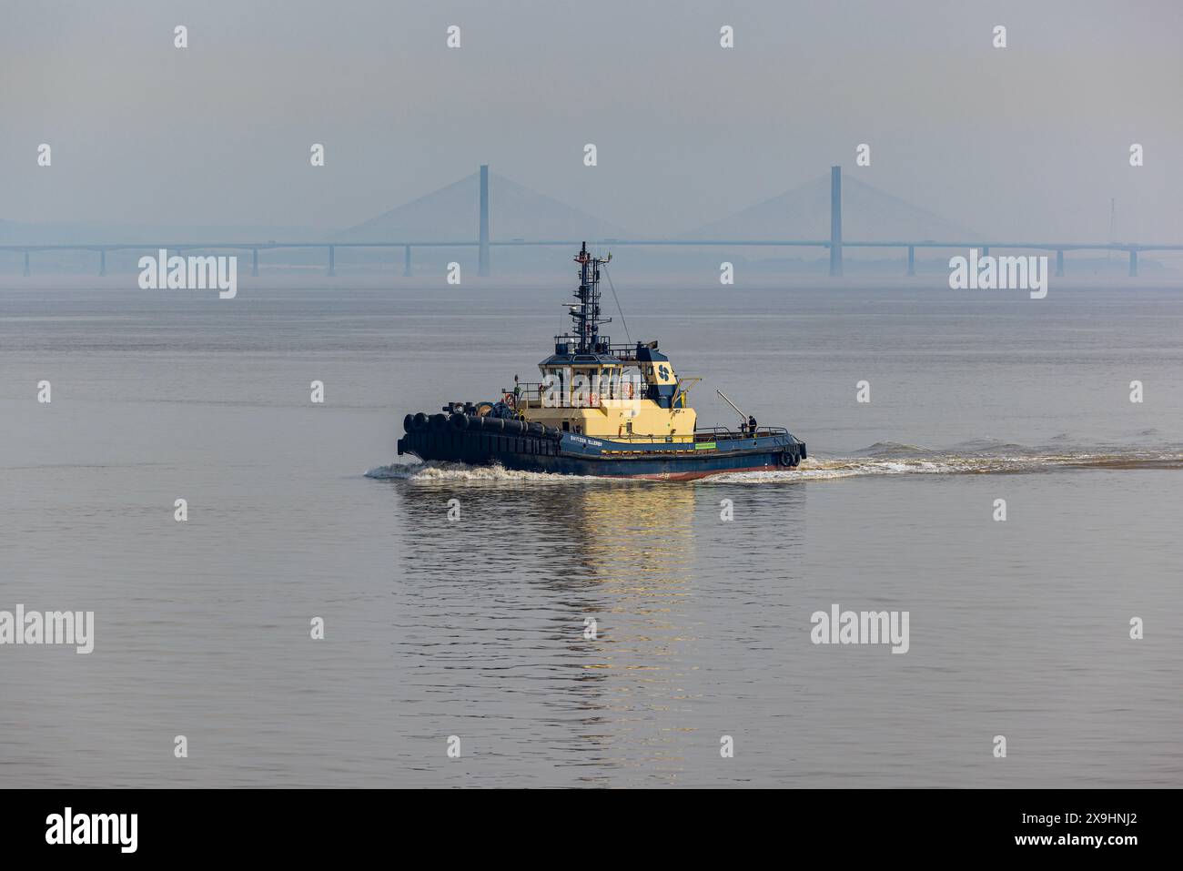 Tug Svitzer Ellerby heading out to guide a vessel into Royal Portbury ...