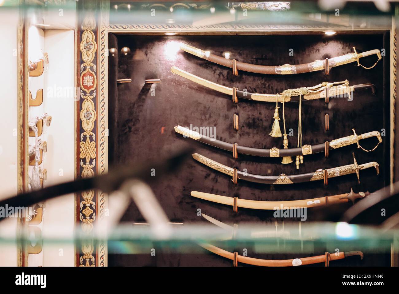 Doha, Qatar - 1 May 2024: Shop for traditional sabers, daggers and ...