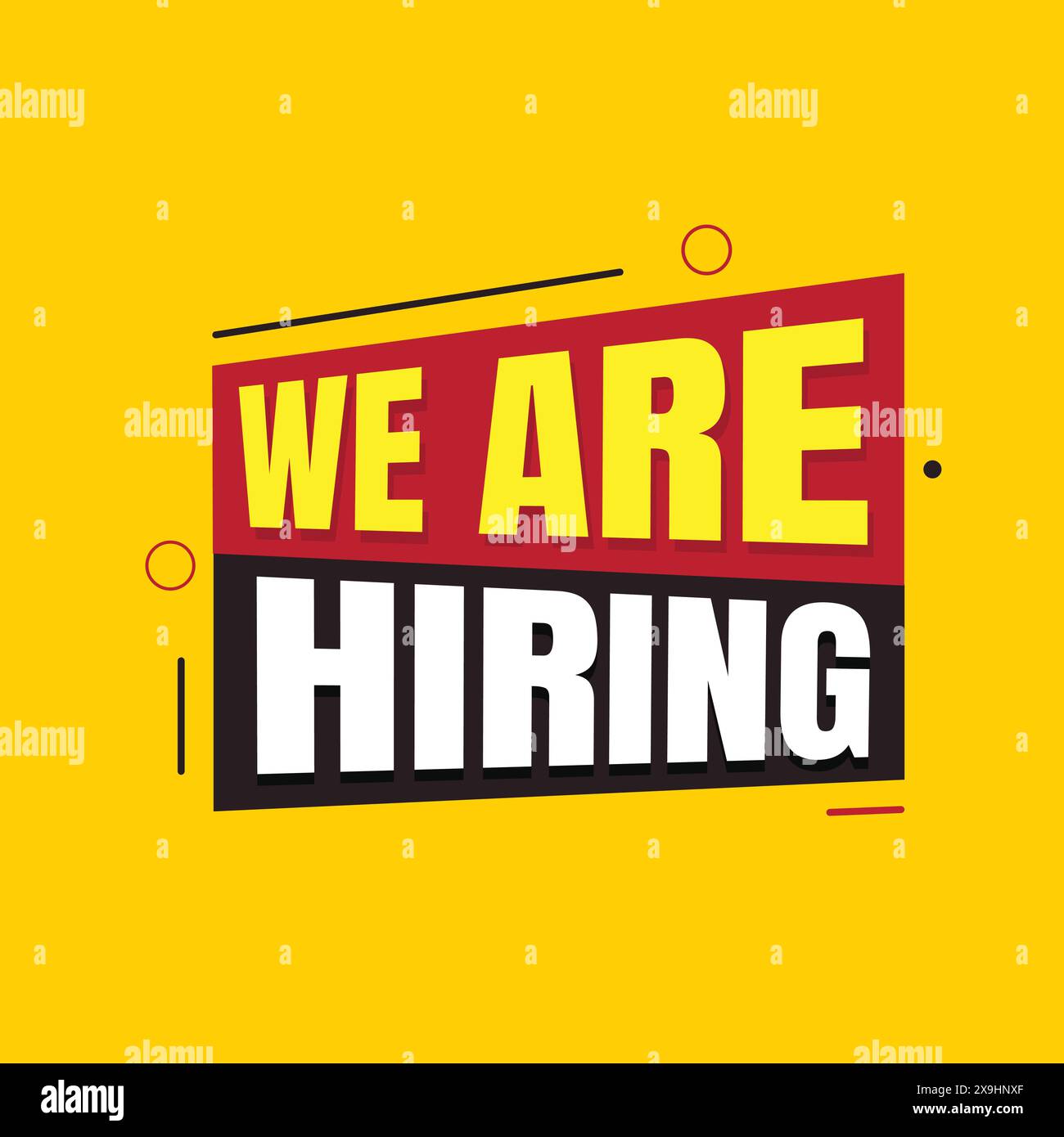 Job recruitment advertisement now Stock Vector Images - Alamy