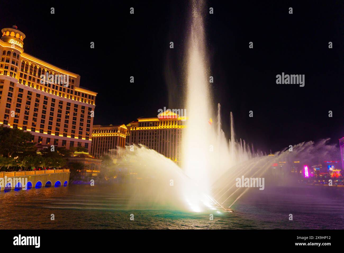Las Vegas, Nevada - April 14, 2024: Fountains of Bellagio Dancing at ...