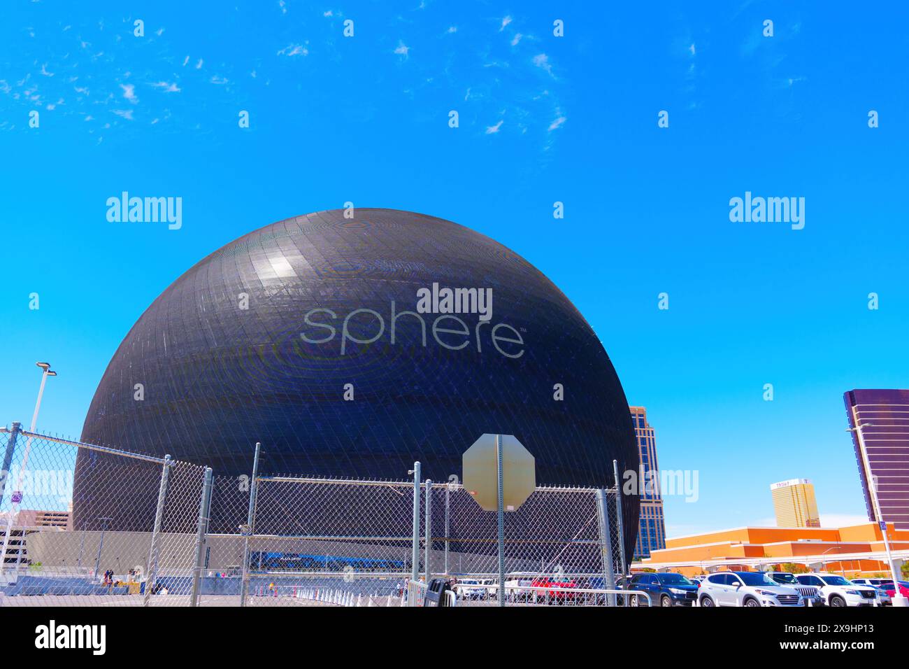 Las Vegas, Nevada - April 14, 2024: Daytime view of the Sphere Arena at the Venetian Resort ...