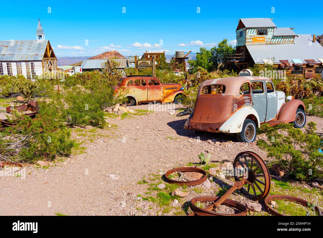 Nelson, Nevada - April 15, 2024: Ghost town with vintage buildings and ...