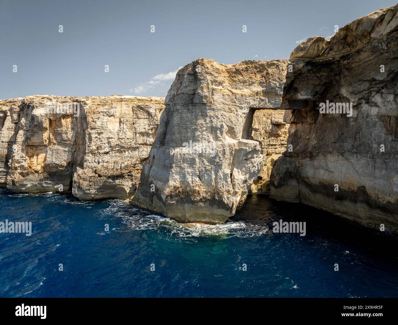 The Wied il-Mielaħ Window is a natural limestone arch on the north-west ...