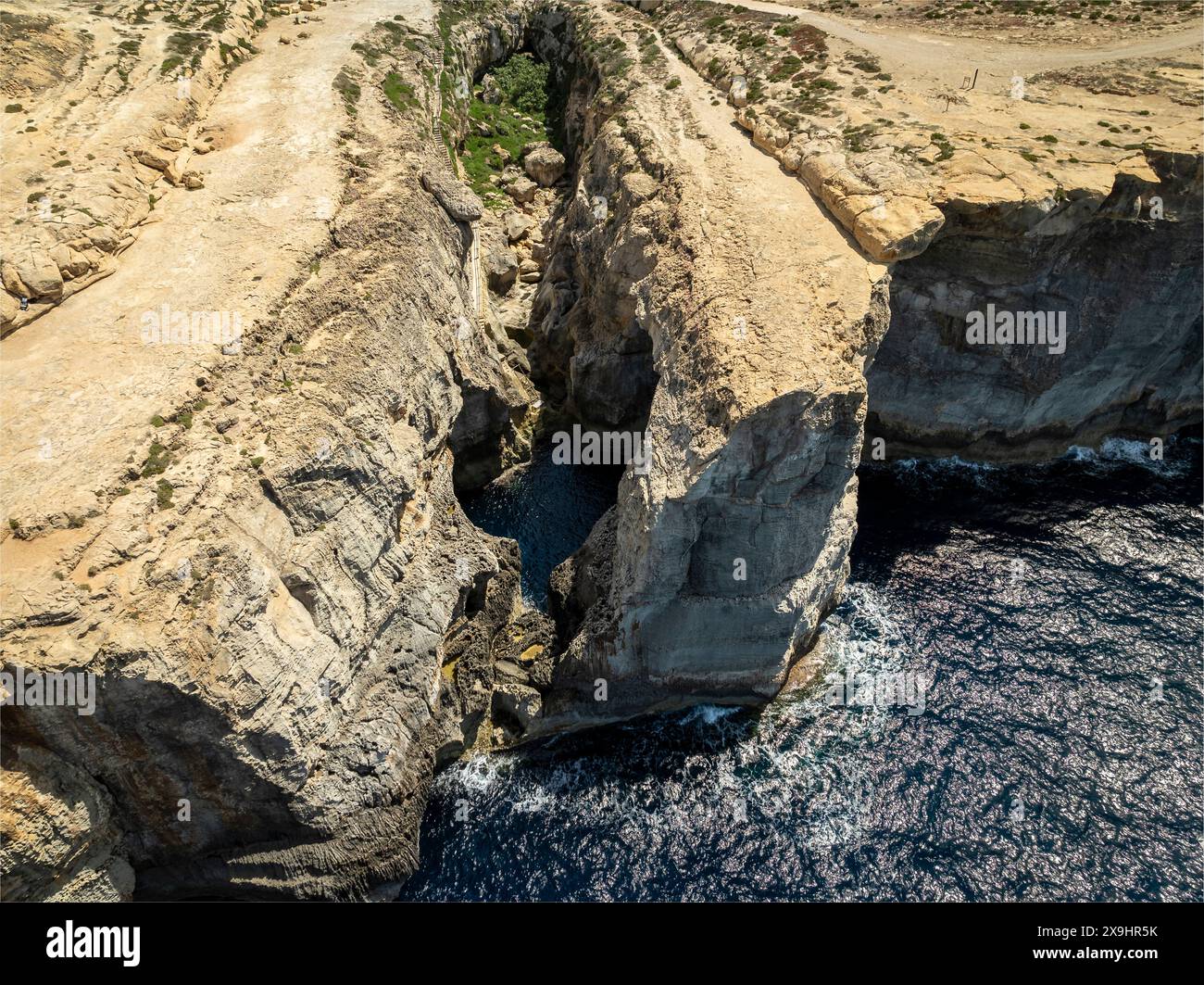 The Wied il-Mielaħ Window is a natural limestone arch on the north-west ...