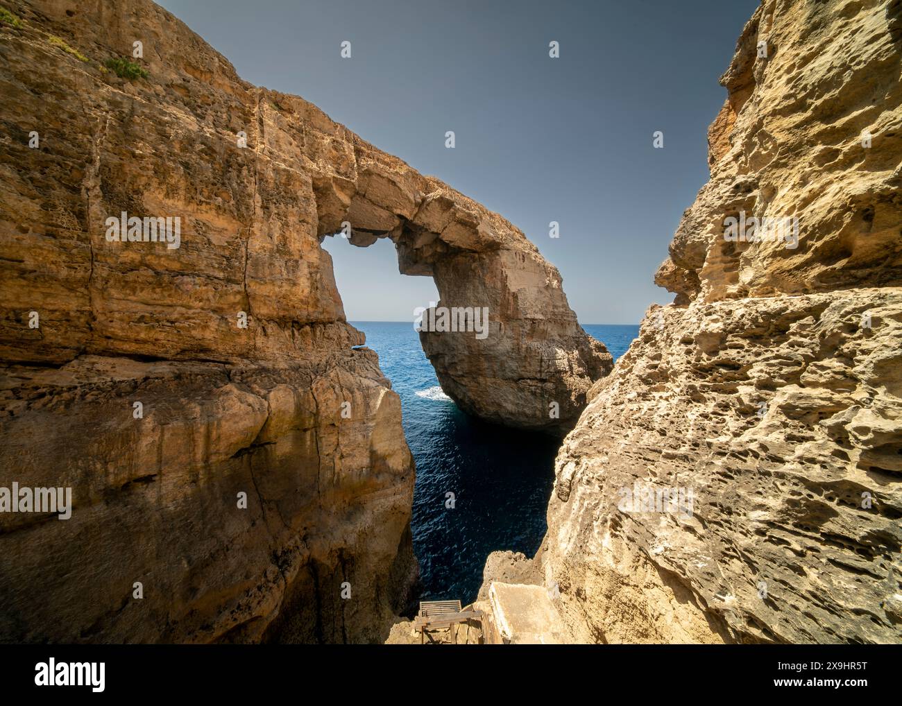 The Wied il-Mielaħ Window is a natural limestone arch on the north-west ...