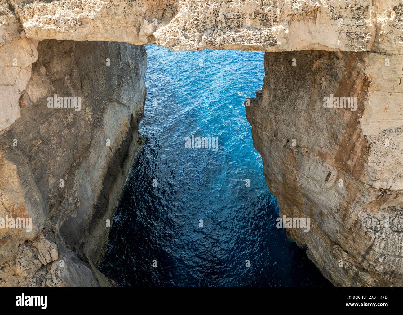 The Wied il-Mielaħ Window is a natural limestone arch on the north-west ...