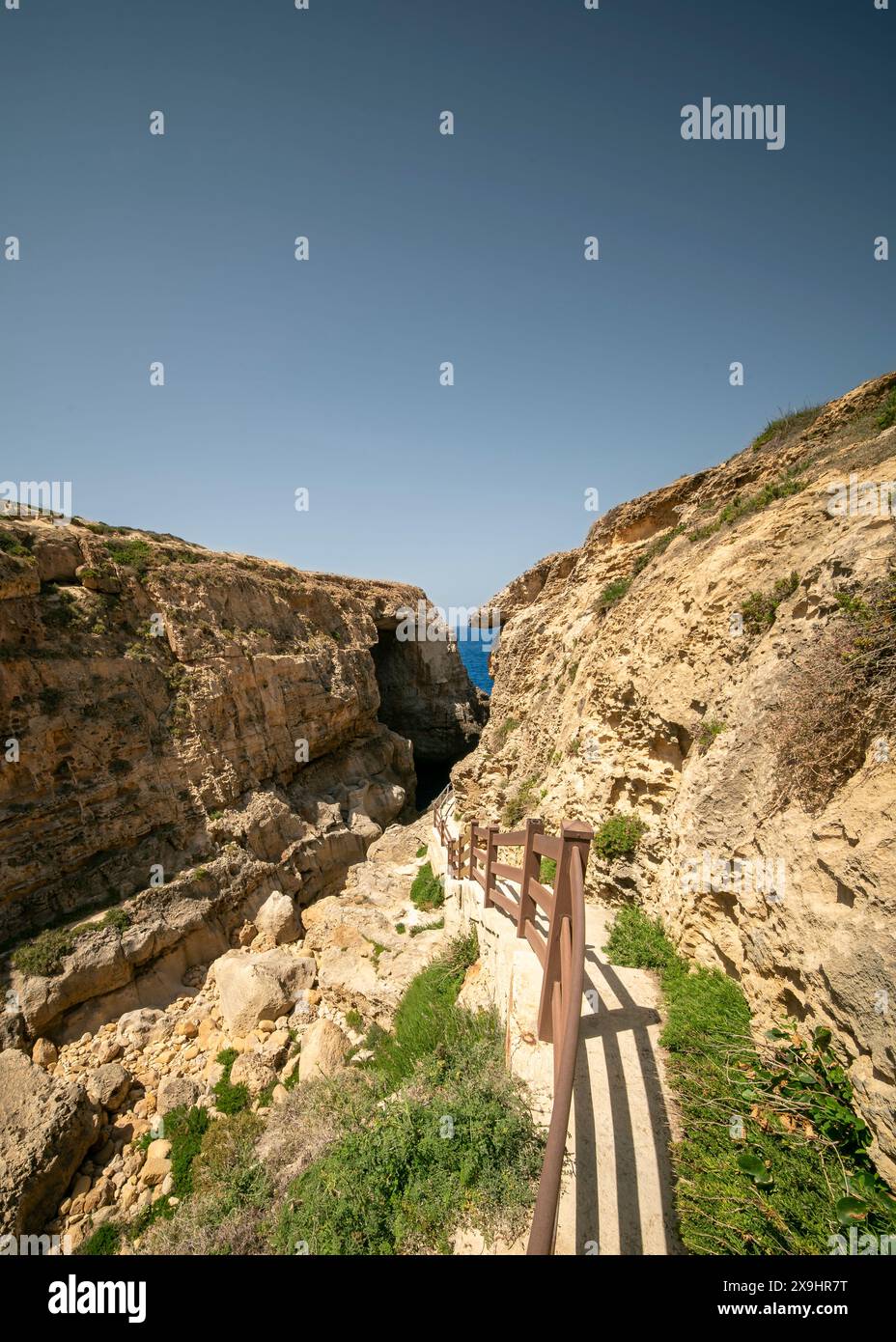 The Wied il-Mielaħ Window is a natural limestone arch on the north-west ...