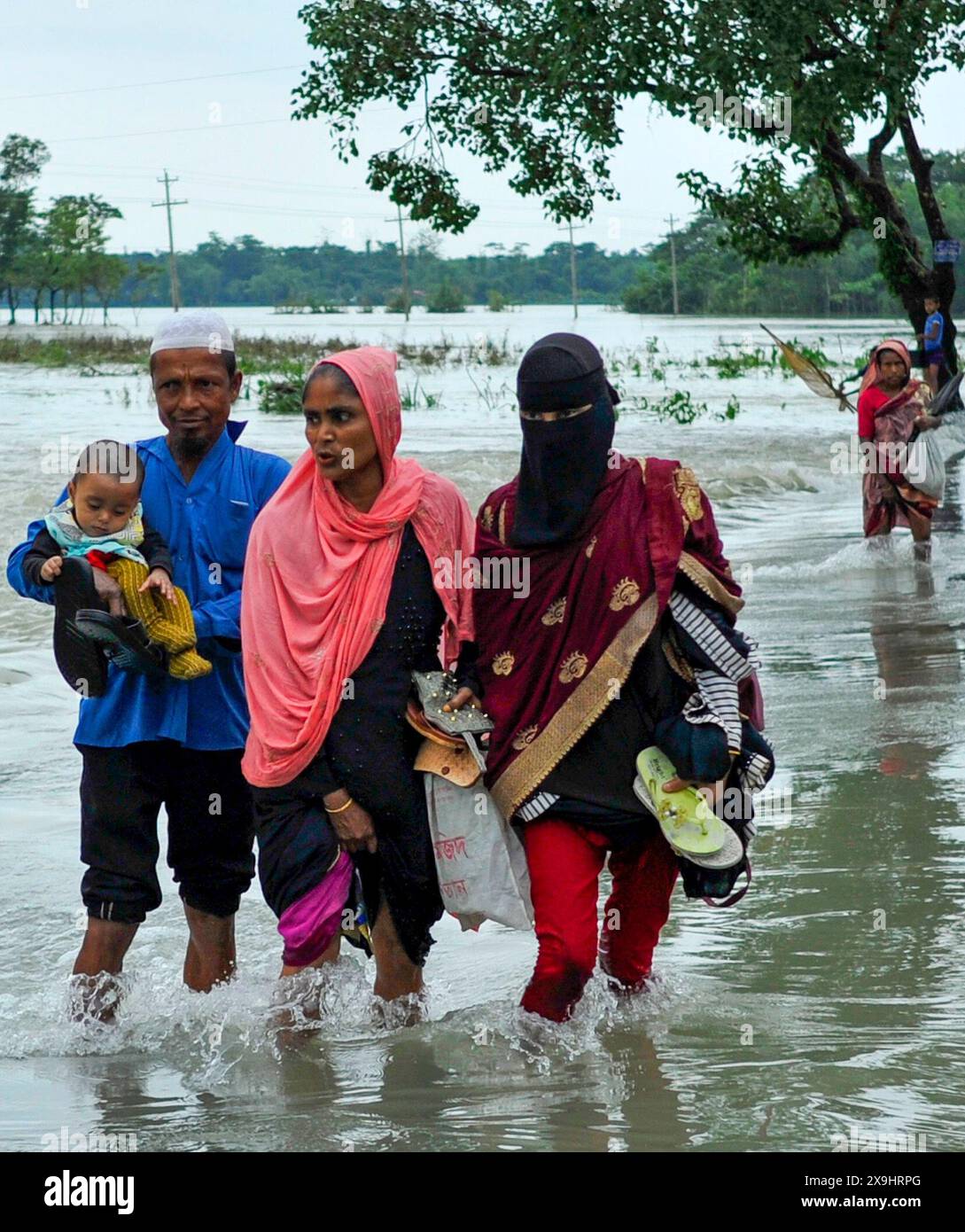 Sylhet, Bangladesh. 30th May 2024. Residents of Sylhet's Gowainghat ...