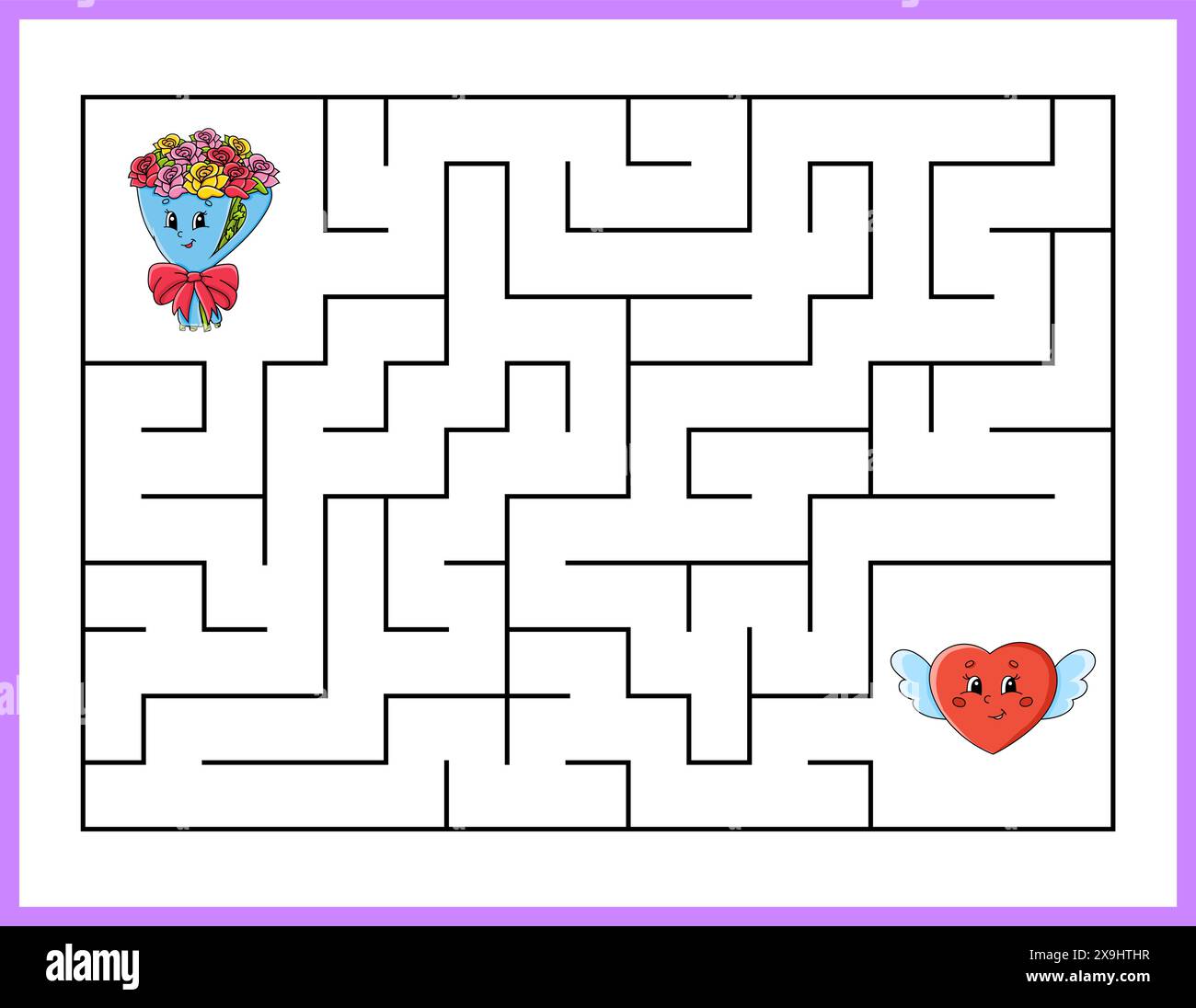 Rectangle maze. Game for kids. Funny labyrinth. Education developing ...