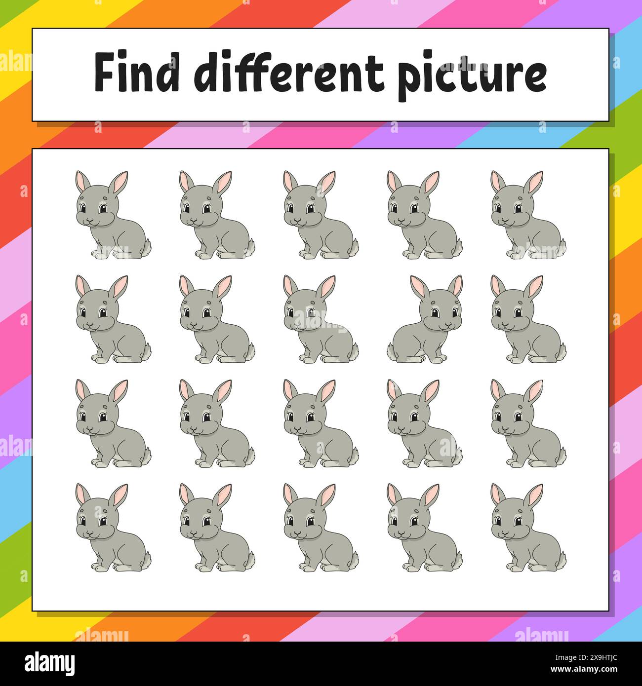 Find different picture. Educational activity worksheet for kids and ...