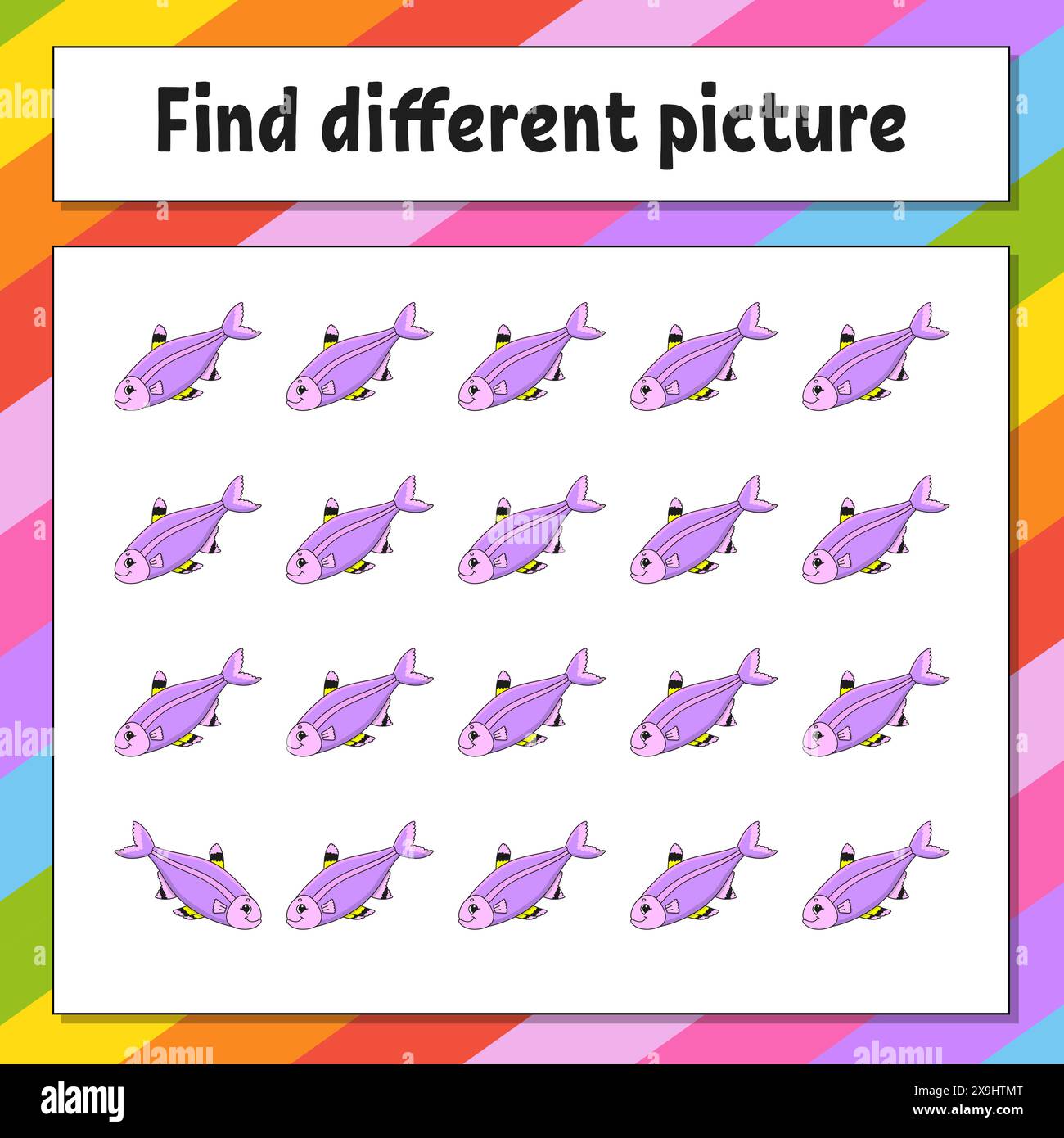Find different picture. Educational activity worksheet for kids and ...