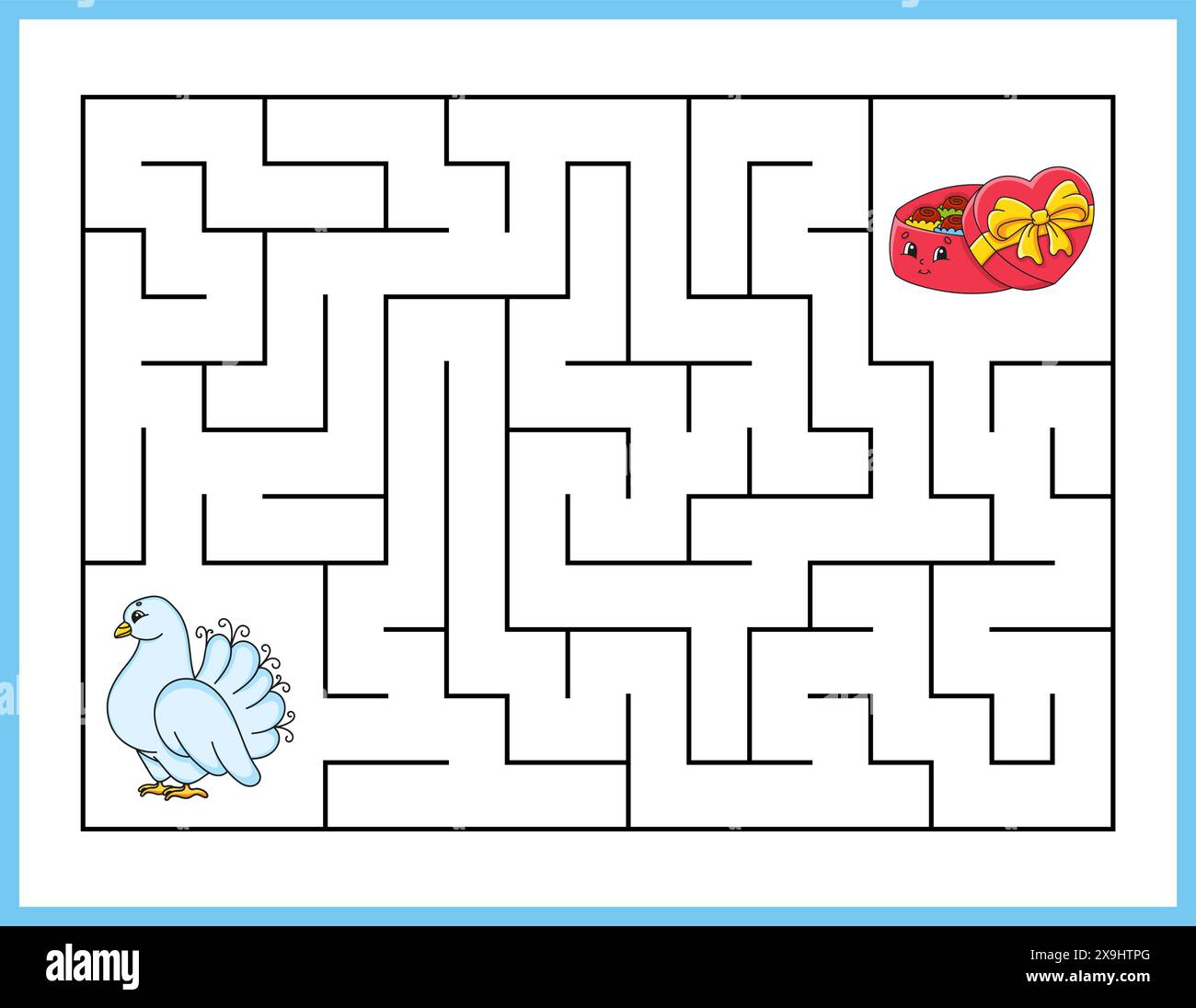 Rectangle maze. Game for kids. Funny labyrinth. Education developing ...