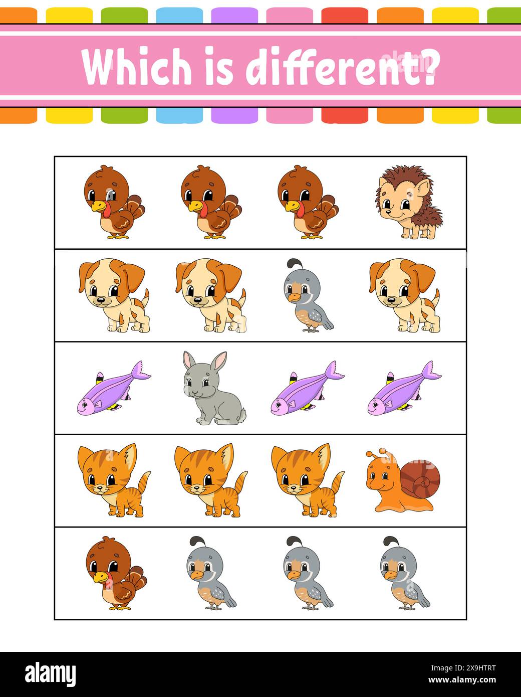 Which is different. Educational activity worksheet for kids and ...